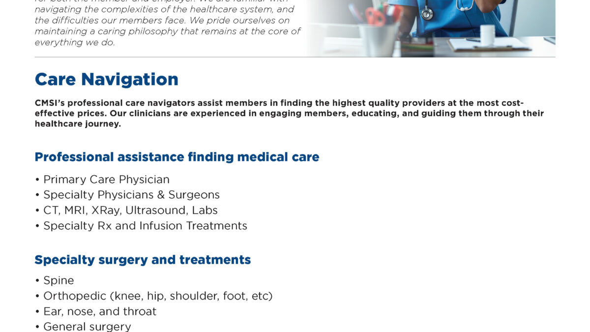 Care Navigation Services – CMSI